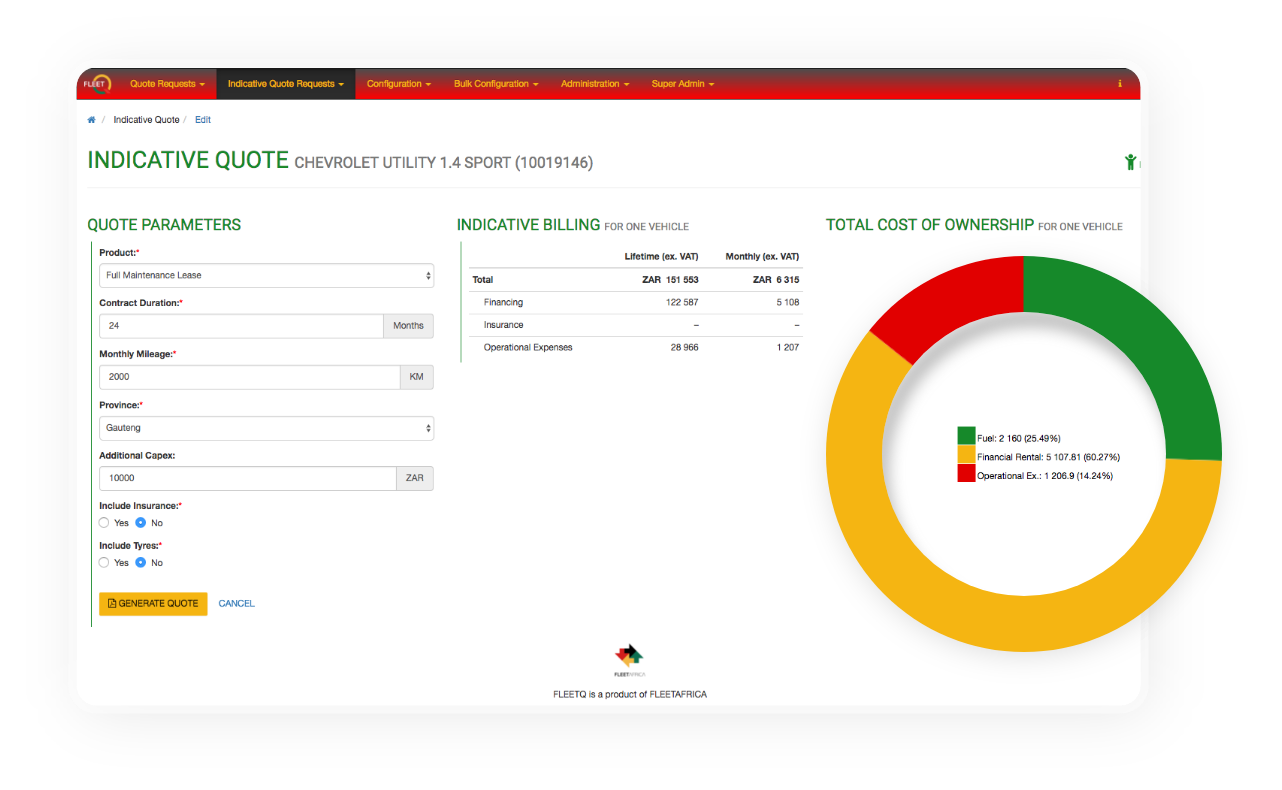 FleetAfrica’s end-to-end risk engine and quoting platform - Entelect